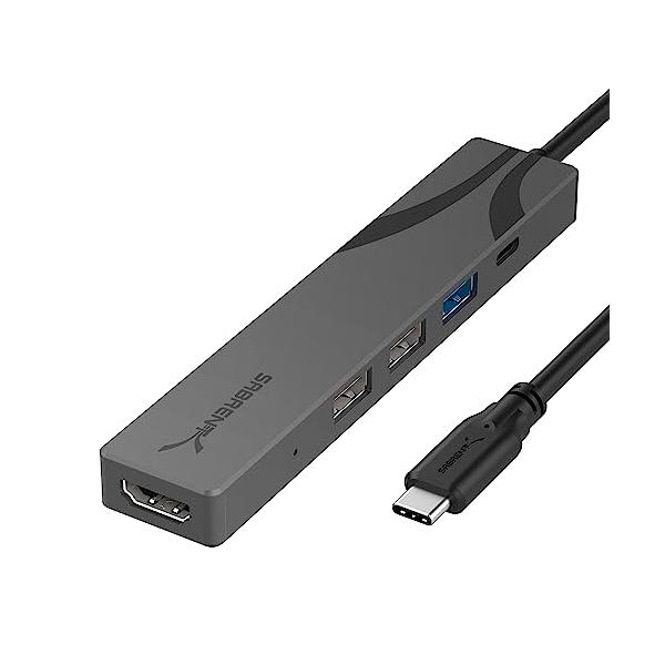 USB-C 5ポートハブ。ブラック/USB-C 5-Port ? HDMI + 90W PD/HB-SHPU・Style:USB-C 5ポートハブ。・パッケージ個数:1・簡単ハブ - ノートパソコンやその他のUSB-Cデバイスを拡張・充電で...