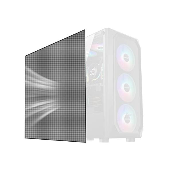 ブラック/50*50CM-1PACK黒/-・Size:50*50CM-1PACK黒・パッケージ個数:1・商品仕様グリルのサイズ：500*500 mm。セット内容：1枚入り・埃対策にピッタリ1mmの穴の直径は適切なサイズに設計され、PCケース...