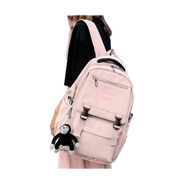 リュックサックバックパック0313-ピンク/-/-・Color:0313-ピンク・大容量収納サイズ：横34cm×縦47cm×マチ18cm、内部のメインなスペースはA4サイズより大きい物品でも収納できます。雑誌や書類、タブレットはもちろん 傘...