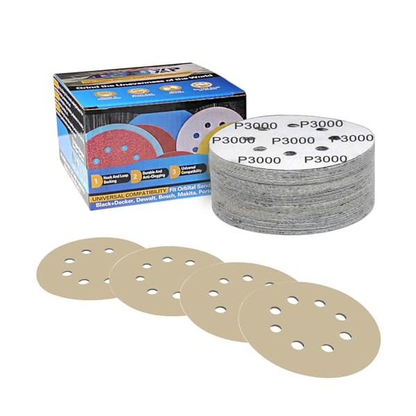 3000番 50枚グレー/125MM/-・MaterialType:3000番 50枚・パッケージ個数:50・研削効率がアップします炭化ケイ素耐水ペーパー、乾き濡れ両用サンドペーパー には地球上で3番目に硬い化合物である炭化ケイ素を採用しま...