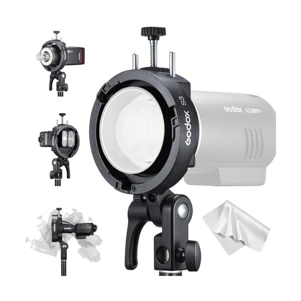 ブラック/-/S3・Model:S3・パッケージ個数:1・??????????最新モデル「????ブラケット」?????からさらに進化: 人気の godox s2 / godox s2ブラケット の設計思想を受け継ぎながら、S3では固定構造...