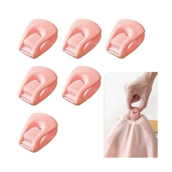 プラスチックピンク/ユニバーサル/A7DCDE06・Color:ピンクNumberOfItems:6・高品質 布団 クリップ ズレ防止 高品質のABS素材で作られており、弾力性に優れており、長期間再利用できます。表面は肌に優しい植毛生地でで...