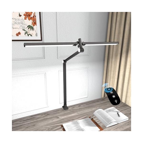 硬管リモコン付きブラック/84cm/LS80C・Style:硬管リモコン付き・??超広幅デュアルヘッドデザインこのデスクライトはデュアル光源デザインを採用しており、ライトバーの長さは84cm、高さ75cmで、224個の高輝度LEDライトビー...