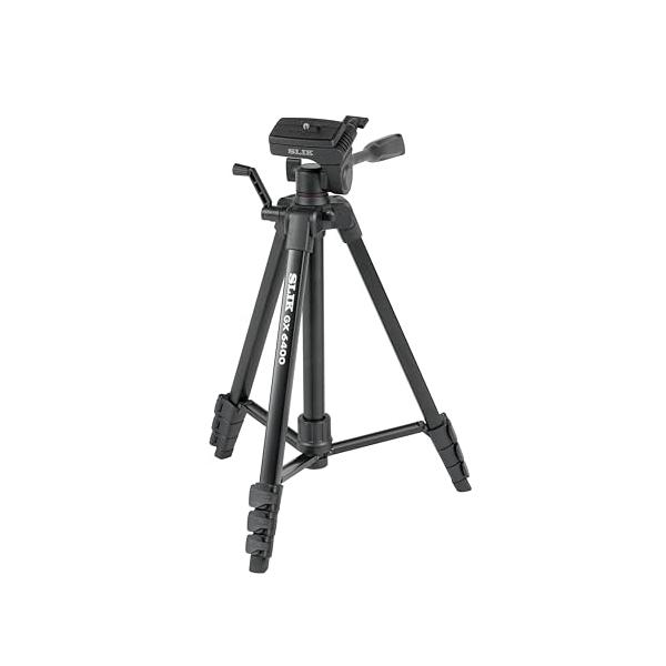 スタンダードブラック/GX6400・4段/216835・Style:スタンダード・パッケージ個数:1・高コスパで使いやすいアルミ三脚使用素材の最適化などを行い、コストパフォーマンスを高めたアルミ三脚・かんたん操作の3ウェイ雲台操作が簡単でわ...