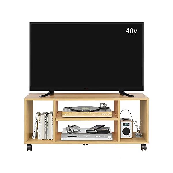 テレビ台テレビ台下ナチュラル/幅90*奥行30*高さ38cm/ADSG607QX・Color:ナチュラル・大容量収納付きのオープンタイプDEVAISEのテレビ台は4つのオープン収納スペースを備えており、収納容量が大幅に向上しています。両側の...