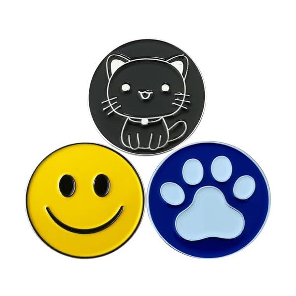 E ゴルフ マーカー ・3個入/-/-・Color:E ゴルフ マーカー ・3個入・?おしゃれでユニークなデザイン人気でかわいい3つのパターンをデザインしました、ゴルフマーカーは明るい色でグリーン上で見つけやすく、男性でも女性でも使用でき、...