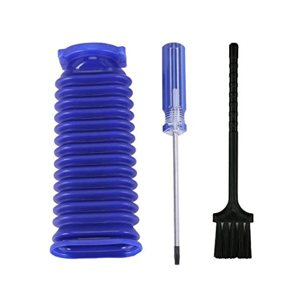 -/標準サイズ/-・ダイソン掃除機青いホース ワイド互換性：ソフトベルベットロールサクションヘッドホースは、Dyson V6 V7 V8 V10V11掃除機と完全に互換性があります。（ダイソン非純正部品）★注意：ダイソン掃除機 V8slim...