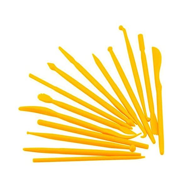イエロー/Medium/J・Color:イエロー・28種の形状クラフト 粘土 細工棒 14本セット両端28種の形状で、複数のスタイルからして利用できます。・サイズ約11cm〜12.5cm。カラー：イエロー、※モニターの発色具合によって、実際...