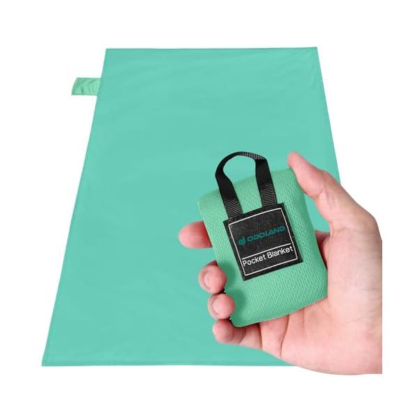 グリーン/70ｘ110cm（1人用）/-・Color:グリーンSize:70ｘ110cm（1人用）・ポケットサイズ: ブランケットの隅にある一体型収納袋が含まれています。収納サイズ 9ｘ6cm、片手でつかむことができます。・シート使用サイズ...