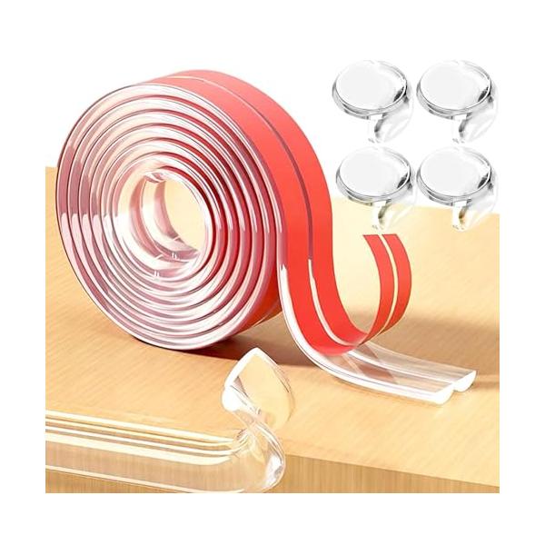 クリア/2M+4個丸型ガード/SYOUGO-XRFZT-2M・Size:2M+4個丸型ガード・パッケージ個数:1・製品仕様透明コーナーテープ: 2Ｍ×1cm×0.2cm， コーナーガード: ２cm×2.5cm×1cm×４個改良版の透明コーナ...