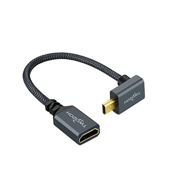 下向きのマイクロHDMIからHDMI。ブラック/-/f41c7889-b359-4534-88c2-76d58c6d3e46・Color:ブラック・パッケージ個数:1・金メッキコネクターは安定した信頼性の高い信号伝送をします。ナイロン編組シ...