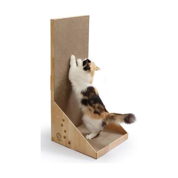 a) 通常タイプライトブラウン/b) ラージ/4582725980097・Color:ライトブラウンSize:b) ラージ・パッケージ個数:1・簡単組み立て&amp;強力粘着テープでしっかり補強・もっと! 立ち上がってのびのびとつめとぎでき...