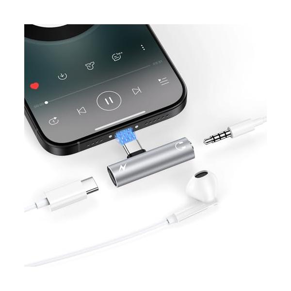 シルバー/-/-・Color:シルバー・タイプc 充電とイヤホン！2in1変換アダプターType-Cポートが1つしかないスマートフォンやタブレットでも、もう不便を感じる必要はありません。本製品なら、PD60Wの高速充電に対応しつつ、イヤホン...