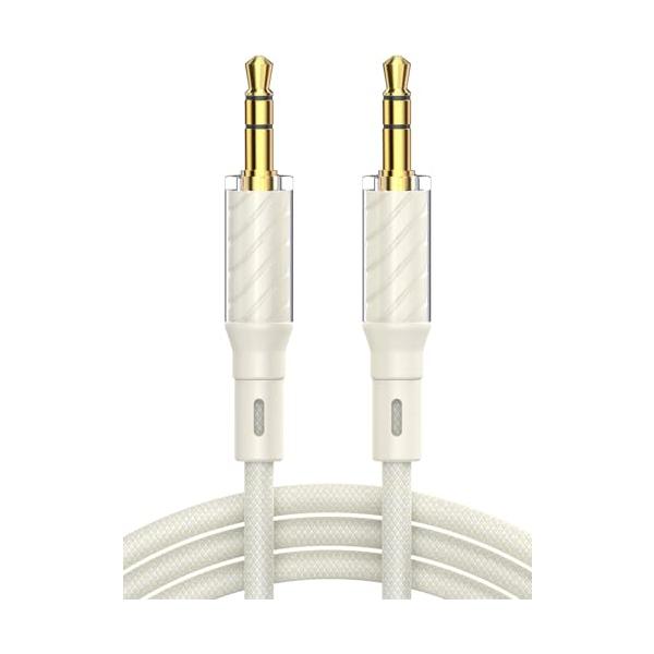 -/1m/-・Size:1m・Hi-Fi高音質：高音質再生を実現する高品質の3.5mm ケーブルです。本ステレオケーブルを通じて外付け3.5mmジャック搭載の設備と接続した後、車内、部屋、オフィス等場 所分けず高音質の音楽、ラジオ等を楽しめ...