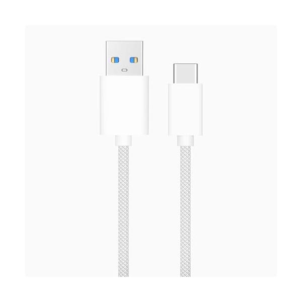 ナイロン編みホワイト/0.3M/-・Size:0.3MStyle:ナイロン編みCustomerPackageType:1パック・この1m長のナイロン編み充電ケーブルは、USB 3.1/3.2 Gen 2規格を採用し、一方の端にUSB-Aポー...