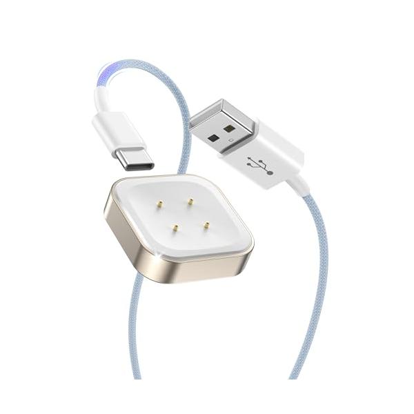 対応機種Pixel watch 3/2&amp;Fitbit Sense 2/Sense/Versa 4/Versa 3用に特別に設計された充電ケーブルで、スマートウォッチに必要なアクセサリーです。注意：他のFitbit WatchとPix...