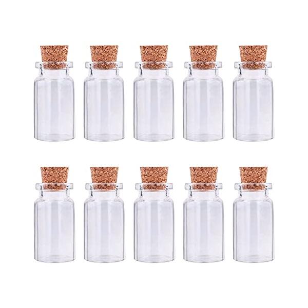 可愛い (Cute)クリア/40x22mm/X-AJEW-H004-7・Capacity:10.0 millilitersShape:伸長NumberOfItems:10PartNumber:X-AJEW-H004-7・かわいいガラス小瓶：...