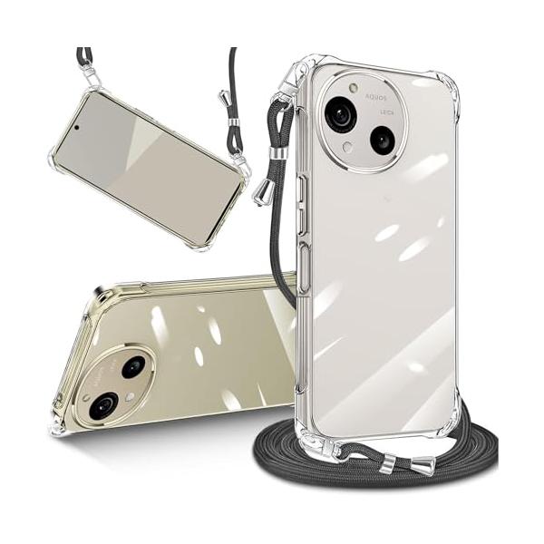 クリア/AQUOS R10/R9/-・Size:AQUOS R10/R9Color:クリア・対応機種本機によって精密に設計に基づいて、細かいところにもちょうどよく、穴位置も正しく、すべてのスピーカー、ポート、ボタンは使いやすいです。（ご注意...