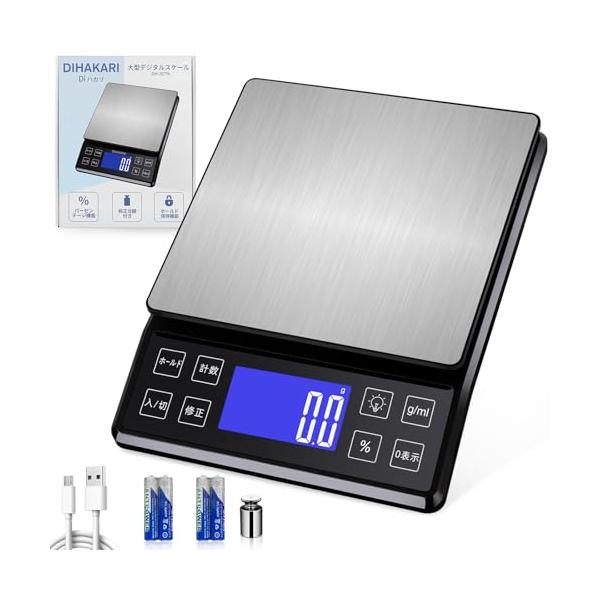 パーセンテージタイプブラック/22cm*16.5cm*3.5cm/DH-307%・Size:22cm*16.5cm*3.5cmStyle:パーセンテージタイプ・パッケージ個数:1・0.1g最小表示＆校正分銅付きこのキッチンスケールは、内蔵さ...
