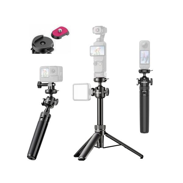 パッケージ個数:1・4段伸縮＆自由調節このMT-90 カメラ三脚は21cm-62cmの4段伸縮、 自撮り棒として使えるだけでなく、開いてデスクトップに置いて使うこともできる。ノブのロックを解除して三脚を素早く展開すると、直径は26cmになり...