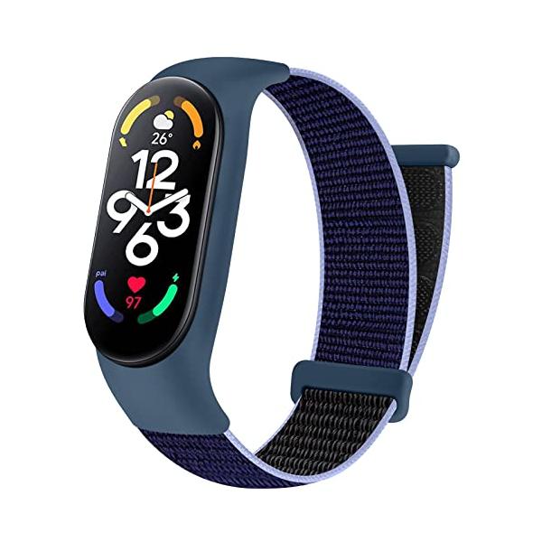 New midnight blue/-/RMN002・Color:New midnight blue・対応機種: Mi Band バンド ナイロン対応機種 Xiaomi Mi Band 7   Xiao Mi Band 6  Xiaomi ...