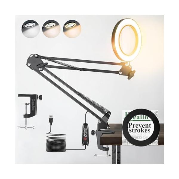 ブラック/Large/MGL-01・Color:ブラック・??最大10倍の倍率最大10倍率のルーペを搭載しているLEDライト付き拡大鏡です。照明する時、最大10X / 1000％の倍率で鮮明な視野を提供します。レンズ径が10.5cmで、閲読...