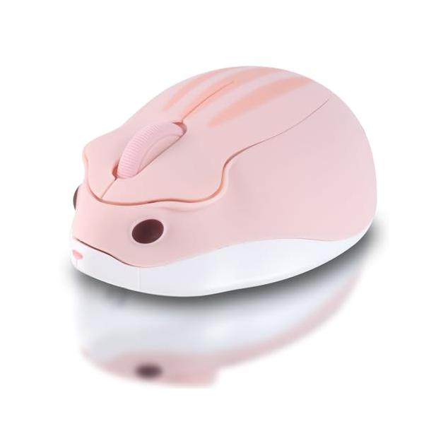 モダンピンク/-/JUCM0230W-2M・Color:ピンク・????可愛いハムスターのマウス小型マウスは可愛い動物ハムスターの形にデザインされており、高品質ABS素材で、摩耗に強く、傷がつきにくい。優れる材料で作られ、軽量で（重さわずか...