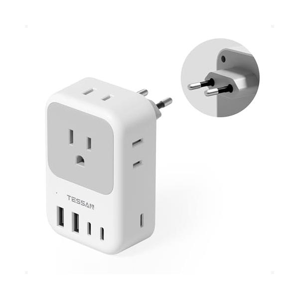 9台同時充電ホワイト/-/TS-TA05USEU・Style:9台同時充電・パッケージ個数:1・cタイプ 変換プラグ本製品は、100-240V対応の電化製品に使用されるAタイププラグを、韓国・ヨーロッパ・インドネシア・スイスなど、Cタイプコ...