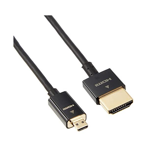 スリムタイプ1.5m/micro HDMI/CAC-HD14SSU15BK・Color:1.5mSize:micro HDMIStyle:スリムタイプ・パッケージ個数:1・ケーブル直径約3.2mmで取り回しがしやすく、すっきり配線できる、ス...