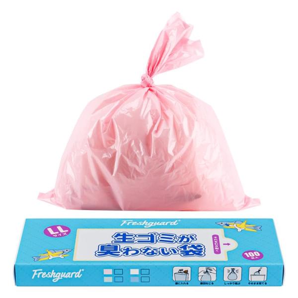 ピンク/LL-100枚/-・Size:LL-100枚Color:ピンク・驚異の臭わないゴミ袋弊社の防臭袋は密閉性の高い素材で作られており、臭いの漏れを効果的に防止します。快適で臭いのない環境をお楽しみください。破れや漏れにくいので、長期間使...
