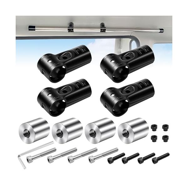 ブラック/ナットがM6サイズ/-・パッケージ個数:1・製品仕様メタルジョイント(鉄製)：直径28mmパイプ用｜アタッチメント(アルミ製)：直径27.5mm、長さ32mm、ネジ穴直径は6.5mm｜付属品：ネジ二種類*4、六角レンチ*1｜他の工...