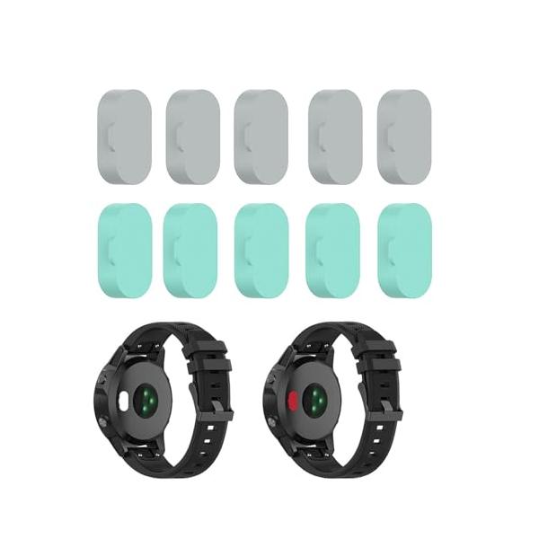 グレー、ミントグリーン/-/-・Color:グレー、ミントグリーン・サイズ長さ10mm×幅5mm　セット内容10枚セット（グレー、ミントグリーン）　※腕時計が含まれません・材質柔らかいシリコン製。壊れにくくて長持ちします。・10色入カラーが...