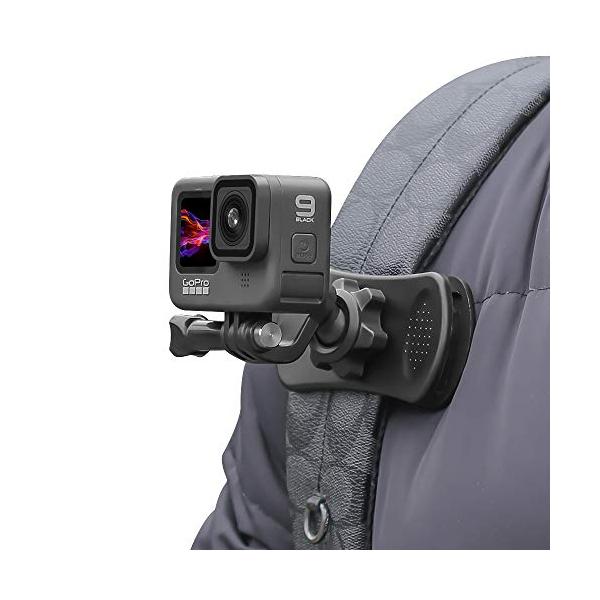 For GoPro/-/-・Color:For GoPro・?? 360°以上の回転：アップグレードされたバックパックストラップクリップホルダーは、平面上での360°回転の制限を打ち破り、カメラの撮影角度を特定の範囲内でより立体的にし、真の...