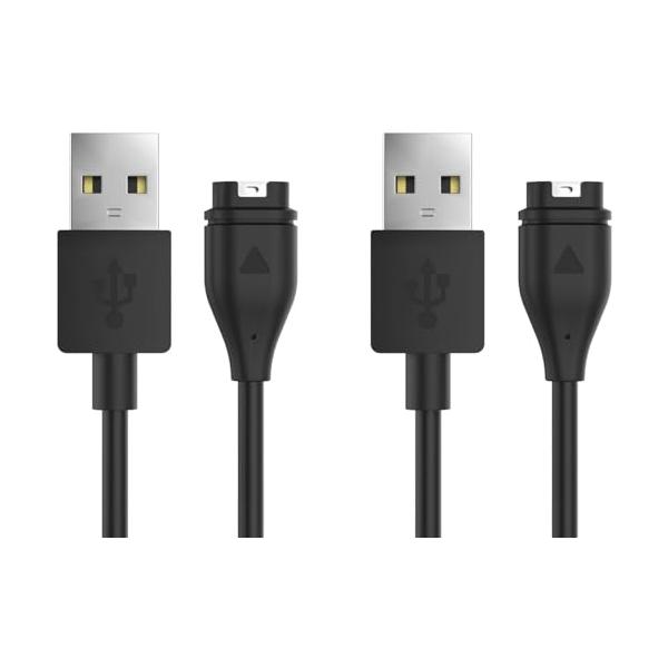 USBケーブル-黒*2/2本/-・Color:USBケーブル-黒*2・「適用機種」Vivoactive6/5/4/4S/3/3S/3Music、Fenix8/8Pro/FenixE/7/7S/7X/6/6S/6X/5/5S/5X、Forer...
