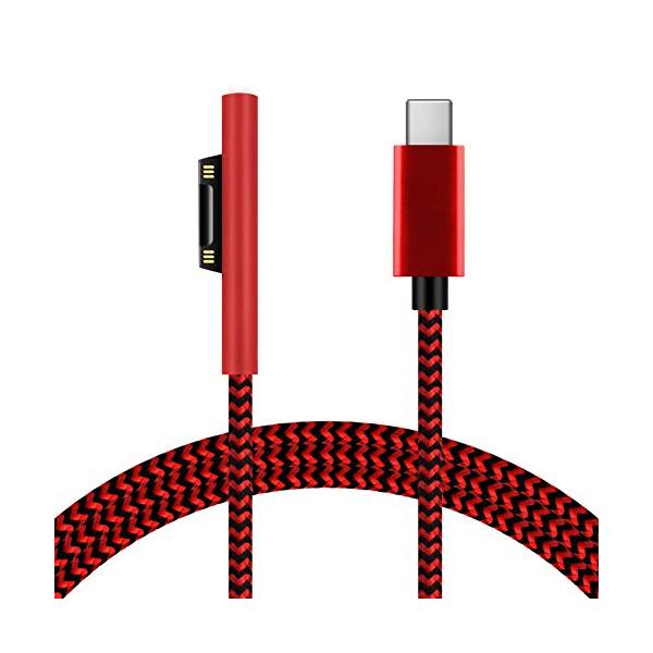 赤と黒/1.8m/SPD-3・Color:赤と黒・パッケージ個数:1・対応機種Microsoft Surface pro 3/4/5/6/7/7+ 、Surface Laptop1/2/3/4、Sruface Book1/2/3、Surfa...