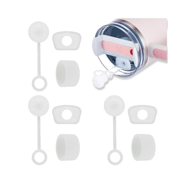 透明-9pcs/L/SS0036・Color:透明-9pcs・バージョン2.0専用設計 :のこぼれストッパーセットは、Stanley Quencher H2.0 40オンス&amp;30オンスのタンブラーのみにぴったりフィットし、バージョン...