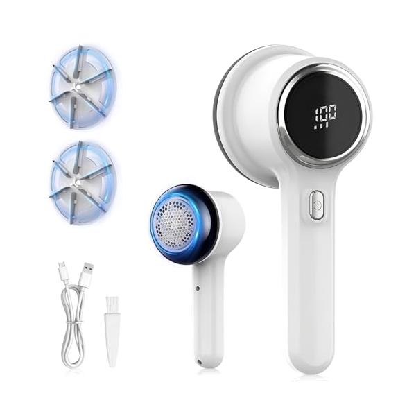 ホワイト/小型/BB-002・Color:ホワイト・??高速回転&amp;６枚刃&amp;替え刃1枚付属このけだま取り器は高速回転モーターを搭載し、最高回転数は 11 000rpm に達します。6 枚の強力ステンレス刃が備わり、切断性能は卓...