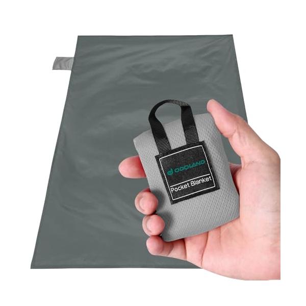 折りたたみグレー/70ｘ110cm（1人用）/-・Color:グレーSize:70ｘ110cm（1人用）・ポケットサイズ: ブランケットの隅にある一体型収納袋が含まれています。収納サイズ 9ｘ6cm、片手でつかむことができます。・シート使用...
