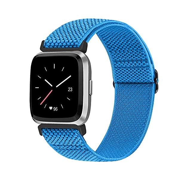 ブルー/-/RV02・Color:ブルー・対応機種: Fitbit Versa / Fitbit Versa 2/Fitbit Versa / Lite/Fitbit Versa SE .・弾性付きデザイン---最新のゴムひもと調節なバック...