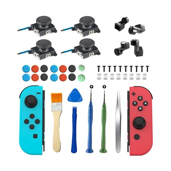 パッケージ個数:1・48 in1 NS joycon専用修理キット任天堂 スイッチ ジョイコン/スイッチ ライト/ Switch有機ELモデル対応。メーカーでの修理は高額で返送されるまでの期間が長い。高額な修理料金を支払わず壊れた部分や疲れ...