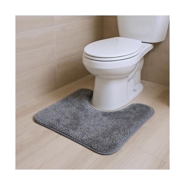 モダングレー/55 x 60 cm (U字型)/uxmat・Color:グレーSize:55 x 60 cm (U字型)・商品仕様&amp;材質?サイズは約60cm×55cm （※ご購入前に必ず便器の奥行き・横幅をご確認ください。サイズ違い...