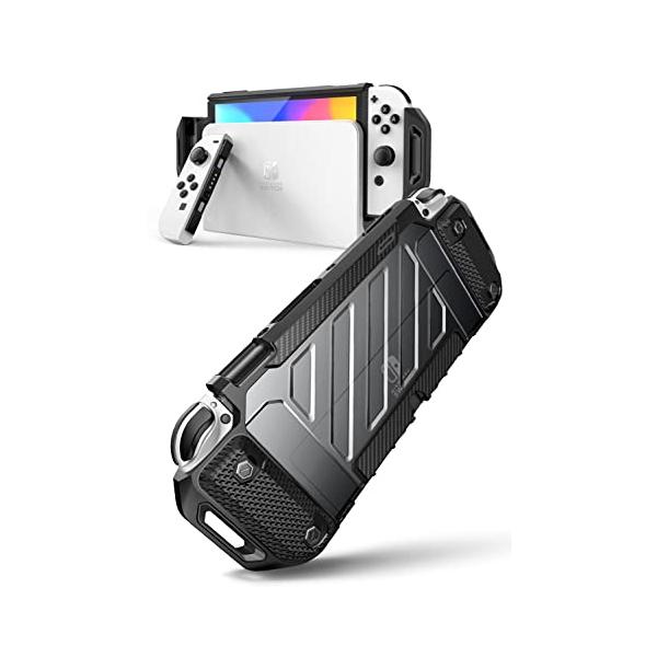 カジュアル黒/透明/Nintendo Switch OLED（有機ELモデル） 2021//・Color:黒/透明・パッケージ個数:1・完全保護：衝撃吸収性のある柔軟なTPUと傷防止のポリカーボネート素材で作られており、日常の衝突、落下、傷...