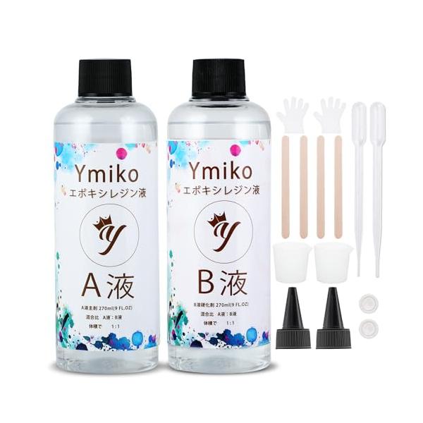 透明 (Clear)/16oz(270ml+270ml)/-・Size:16oz(270ml+270ml)・パッケージ個数:1・「高品質&amp;大容量」エポキシ樹脂は主剤と硬化剤の2種類の液体を混ぜてレジン溶液を作り、液体の化学反応を利用...