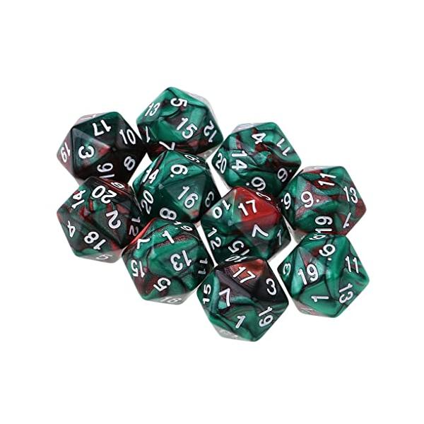 コーヒー グリーン/16mm/-・Color:コーヒー グリーン・10個 ダイス D20 サイコロ 20面ダイス 多面体ダイス・耐久性と耐久性のあるアクリル材質で作られています。・ダンジョンズアンドドラゴンズDND TRPG MTGダイステ...