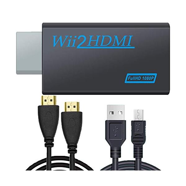 パッケージ個数:1・※Wii to HDMIコンバーターには Wiiシグナルを 480p 、720p、1080p のフール HD 画質に変換できる・※Wiiディスプレイモード(NTSC 480i 480p  PAL 576i) 対応、HDM...
