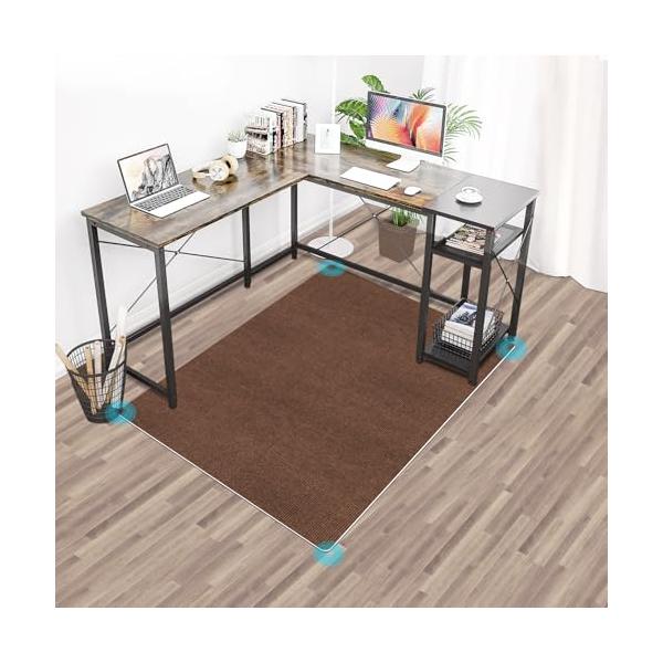 ブラウン/約120x90cm/-・Size:約120x90cmColor:ブラウン・デスク チェアマット デスク下 マットに座った時の荷重により、床に傷がついたり、床がくぼんだりすることがあります。キャスターの材質に応じて、床を損傷から保護...