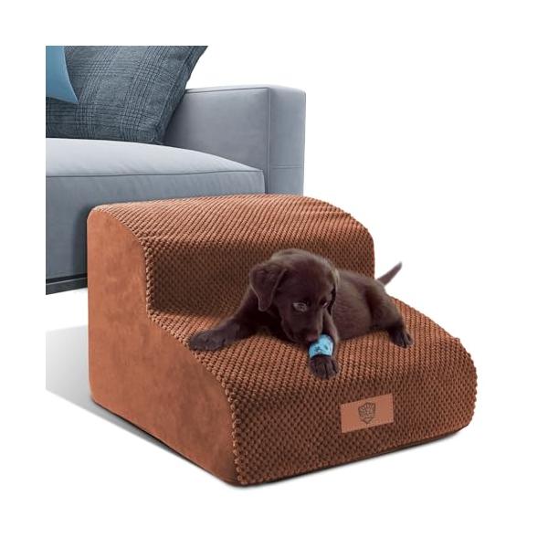 ブラウン/-/FSPSDS00027・Color:ブラウンPatternName:2段・パッケージ個数:1・小型犬・老犬介護：体の小さい小型犬、足腰が悪くジャンプできない老犬、こちらのステップを使えば高所に登れます。ソファーやベット、机にも...