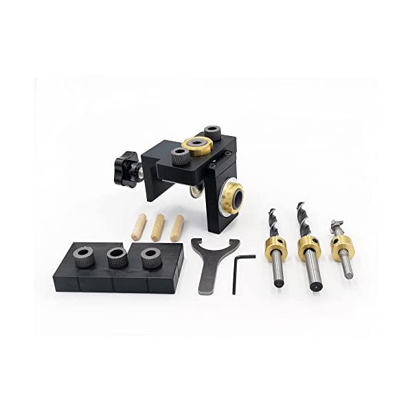 -/-/3in1・Model:3in1・パッケージ個数:1・高精度木工用 3in1多機能ドリルガイドで、偏心ナット、ボルト、埋め込みナットのドリルガイドがです。ダボ穴あける作業を効率向上のために設計され、面難しい木ダボの穴あけ作業が驚くほど...