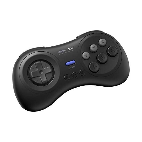 Black/-/-・パッケージ個数:1・SEGA メガドライブ風コントローラーにbluetoothを搭載しました。・対応機種任天堂Switch、PC、macOS、Androidに対応しています。・bluetooth、充電式バッテリー、ターボ...
