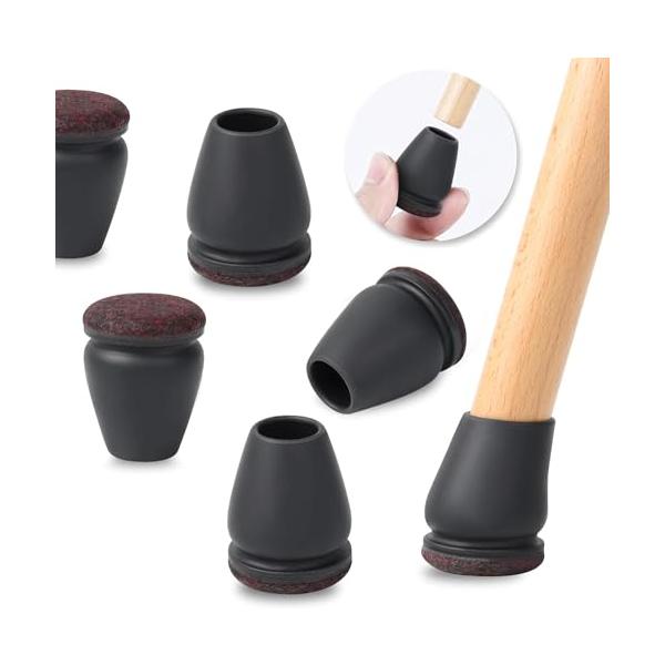 ブラック-8個入り/丸脚-Small/B0FLPWD2QQ・Size:丸脚-SmallColor:ブラック-8個入り・パッケージ内容フェルト椅子脚カバ x 8個。Small-適応サイズ ：椅子脚の直径範囲 14mm - 19mm。ご注文の際...